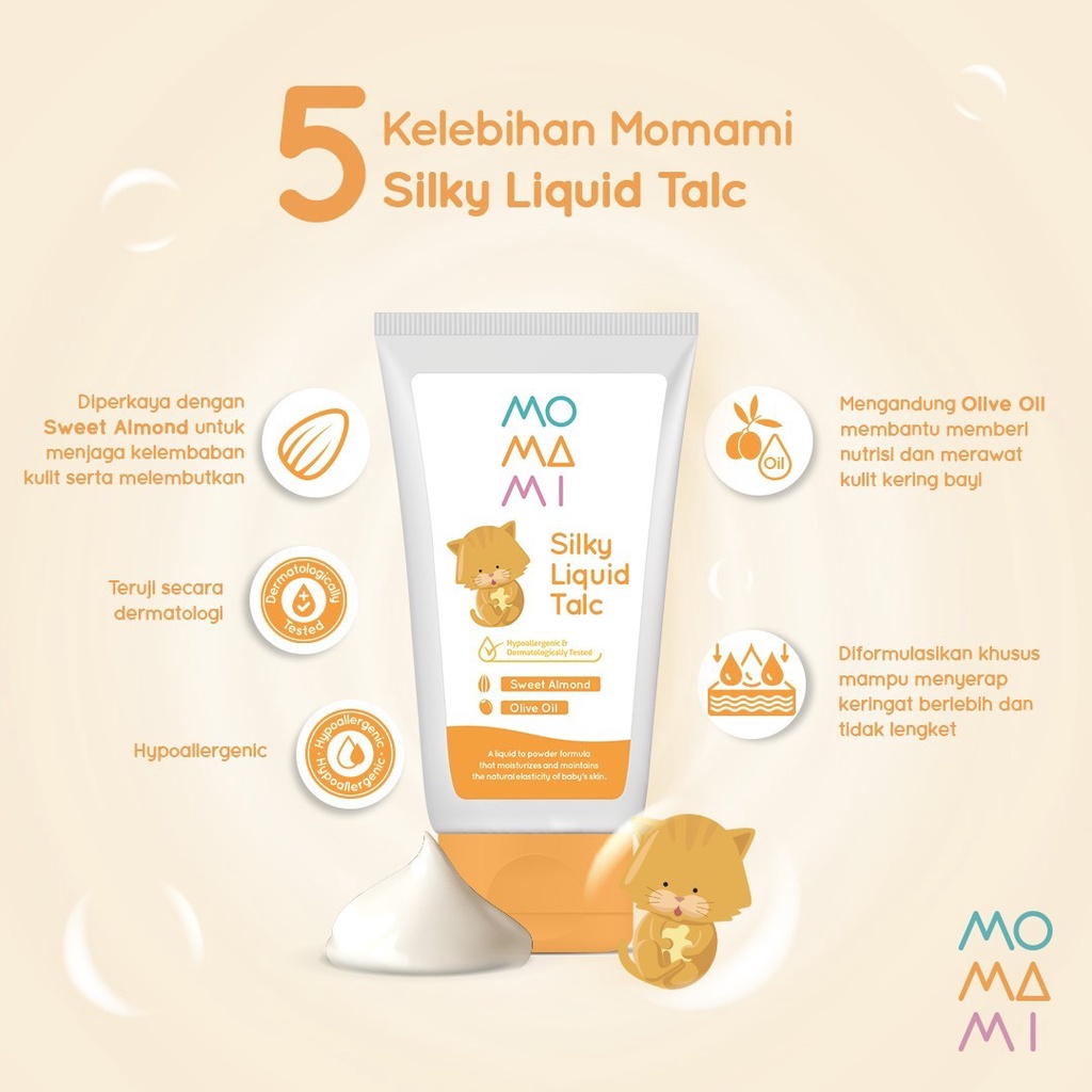 Jual Momami Baby Bouncy Baby Yogurt | Momami Baby Silky Liquid Talc ...