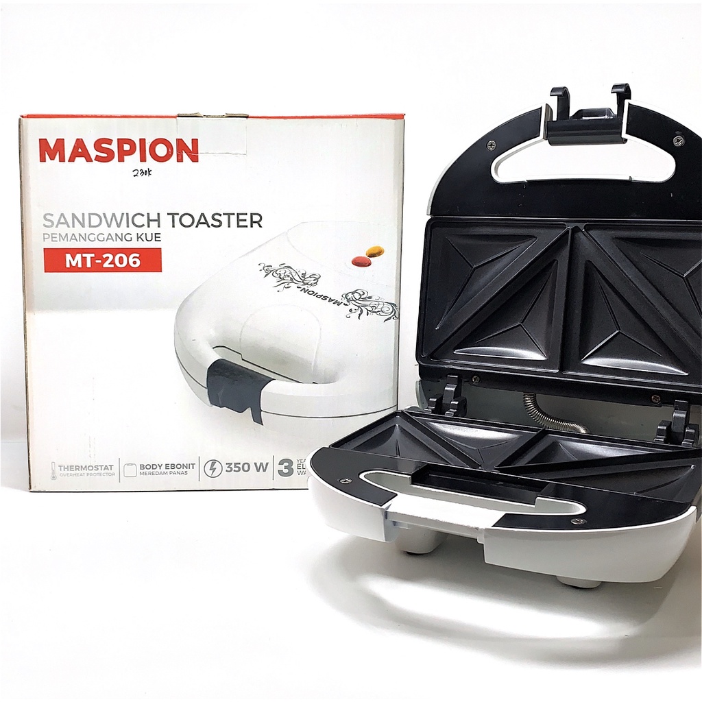 Jual Panggangan Roti Sandwich Toaster MASPION MT 206 Pemanggang Kue ...