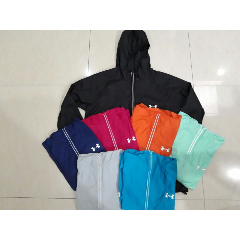 Jual Jaket Olahraga Unisex Pria Wanita Parasut running , sepeda Premium ...