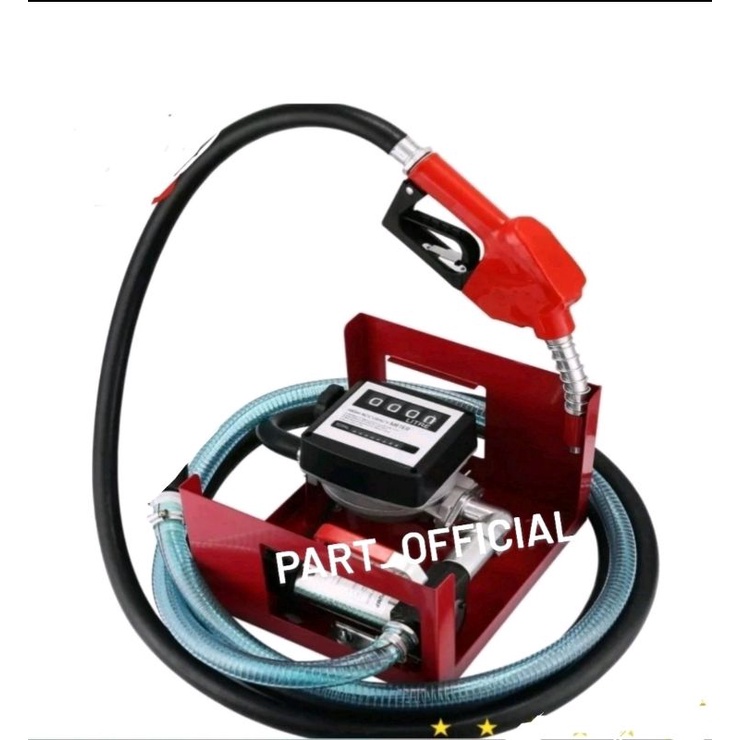 Jual TRANSFER PUMP BBM SOLAR SET FLOW METER ANALOG 4 DIGIT TINGGAL ...