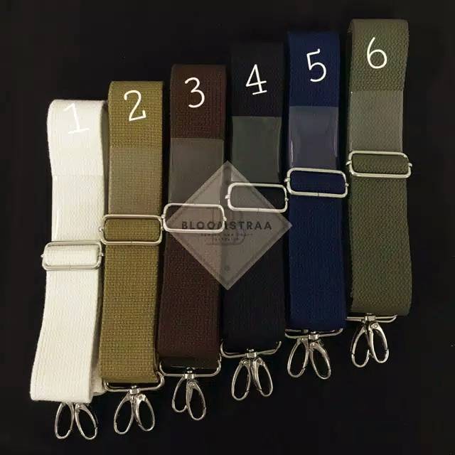 Jual Bag Strap Cotton Besi NIKEL 38mm Adjustable Tali Tas Katun Bag ...
