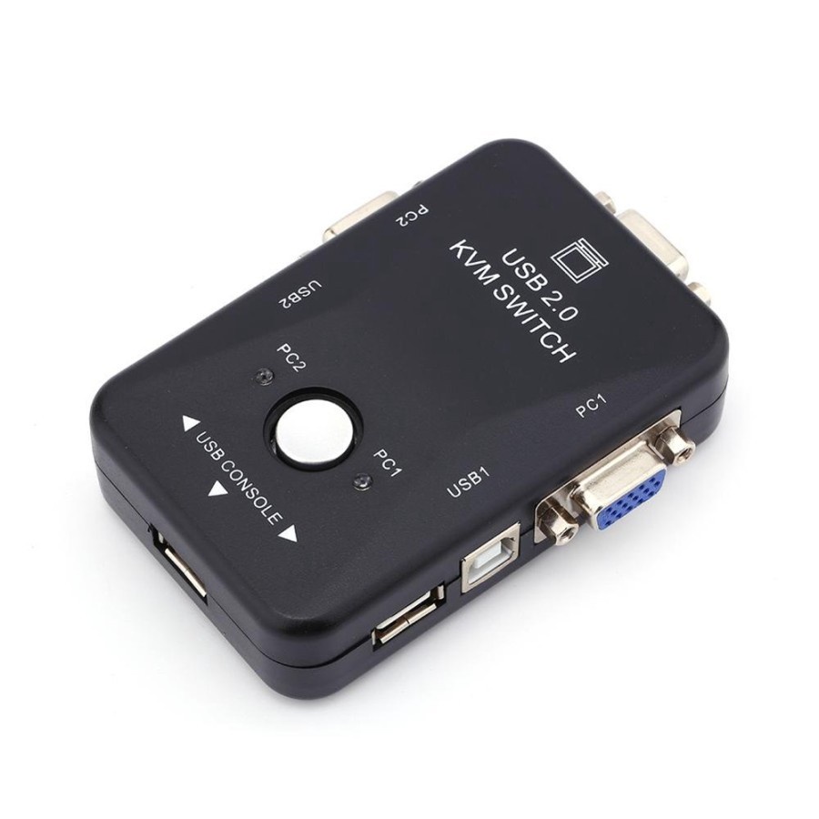 Jual KVM Switch 2 Port Untuk Switch VGA dan USB Switch VGA USB | Shopee ...