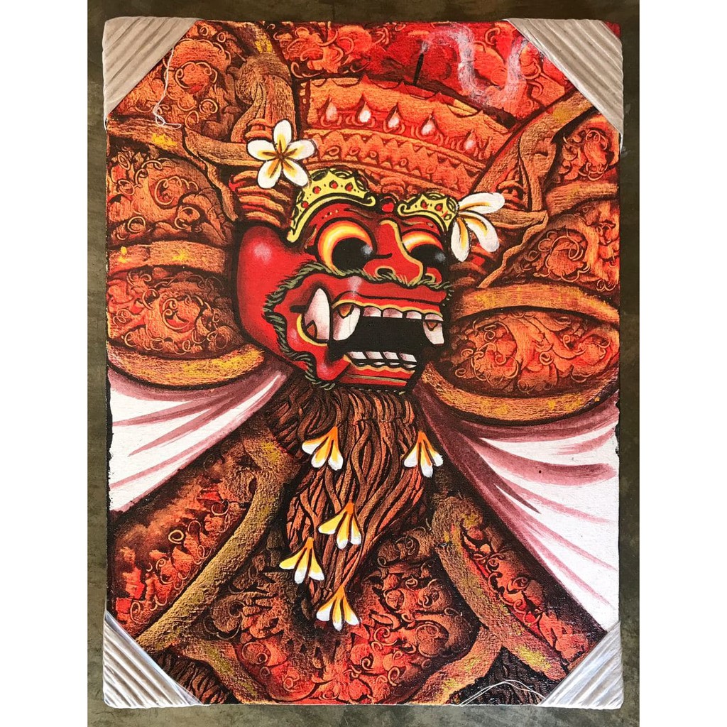Jual Lukisan Barong Bali, Ukuran 30 x 40 cm, 100% Buatan Tangan | Shopee Indonesia