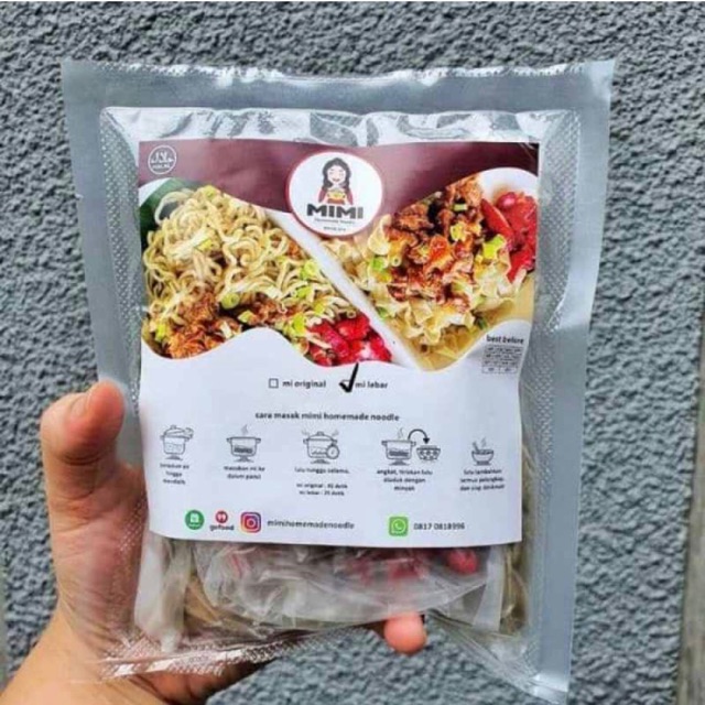 Jual BAKMI FROZEN PACK MIE AYAM HALAL KEMASAN BEKU MIMI HOMEMADE NOODLE - MIE LEBAR | Shopee ...