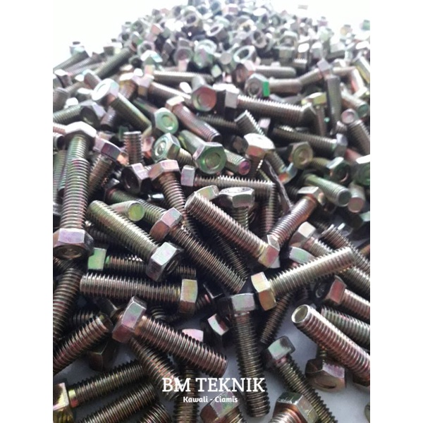 Jual baut mur 8×30 kuning | kunci 12 | Shopee Indonesia