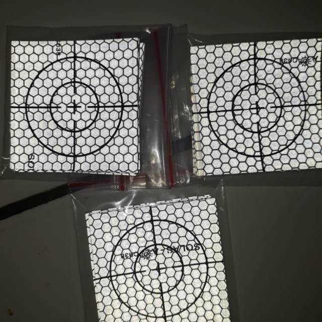 Jual Stiker target / prisma target ukuran 50x50 untuk total station ...