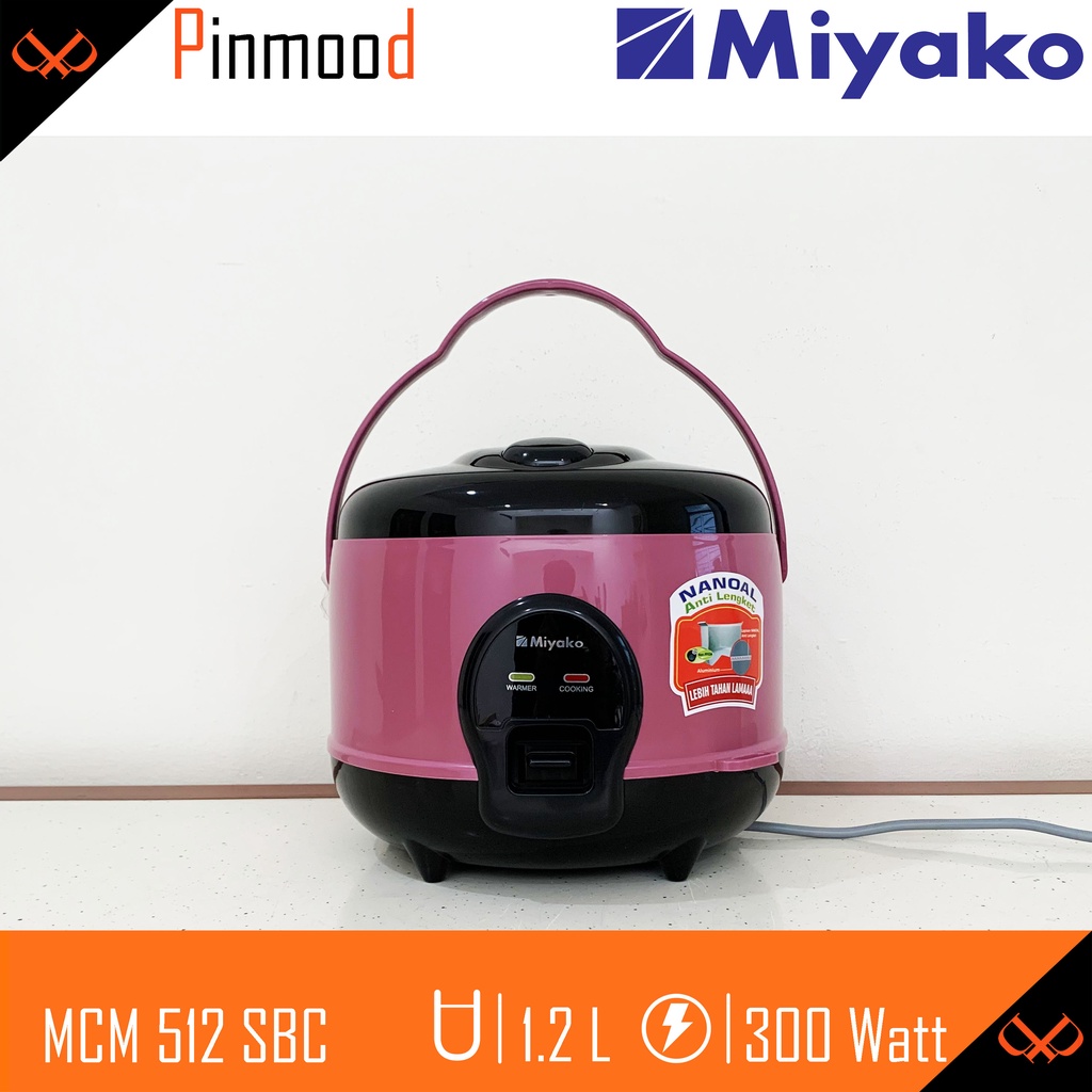 Jual MIYAKO MAGIC COM // RICE COOKER MCM-512 C SBC [ 1.2 LITER ...