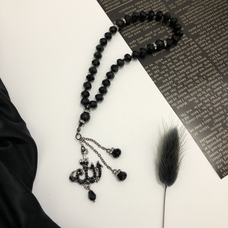 Jual TASBIH HITAM LUXURY SIMPLE 33 99 BUTIR | TASBIH FULL BLACK LAFADZ ...