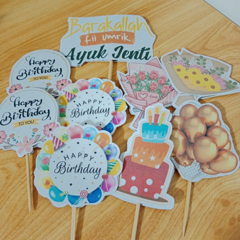 Jual Topper Ulang Tahun anak Karakter / Hiasan Kue / Dekorasi kue ...