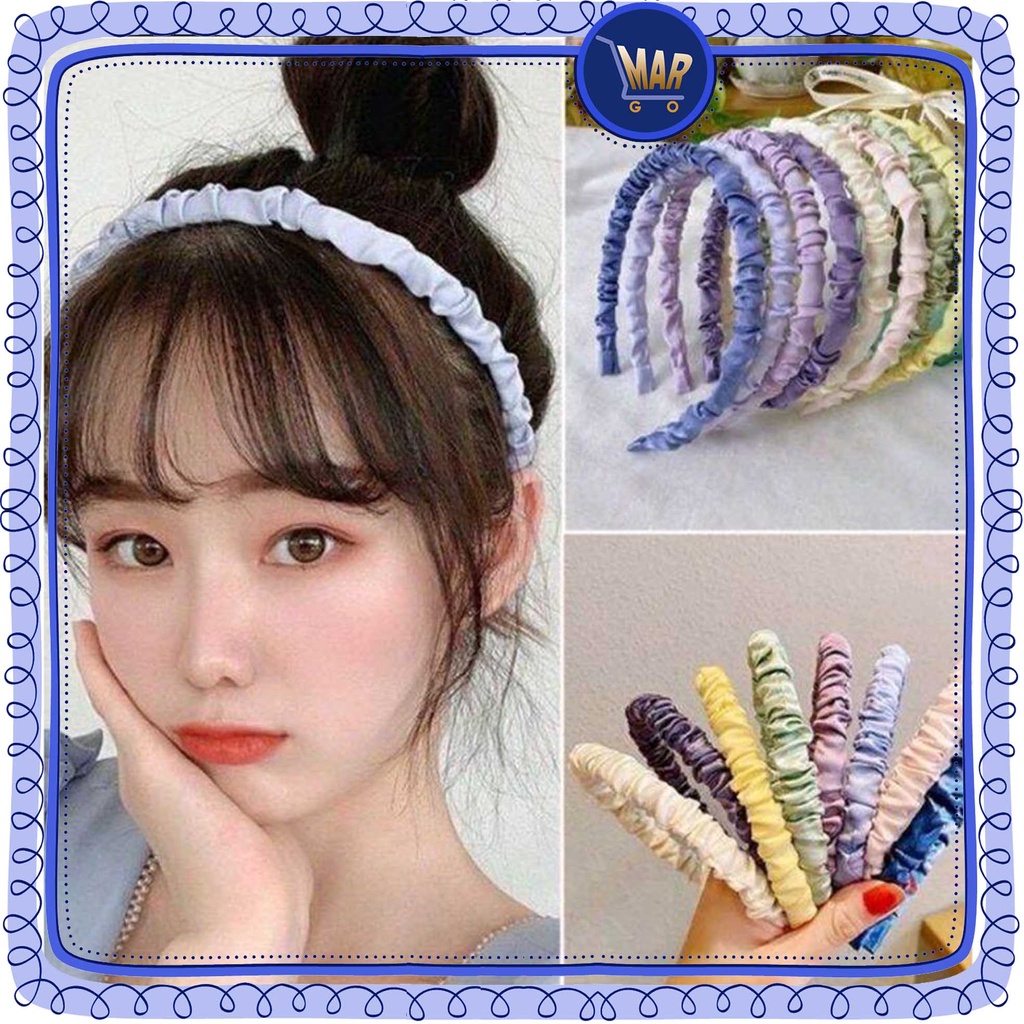 Jual Bando Scrunchie Bando Serut Bando Satin Bando Kain | Shopee Indonesia