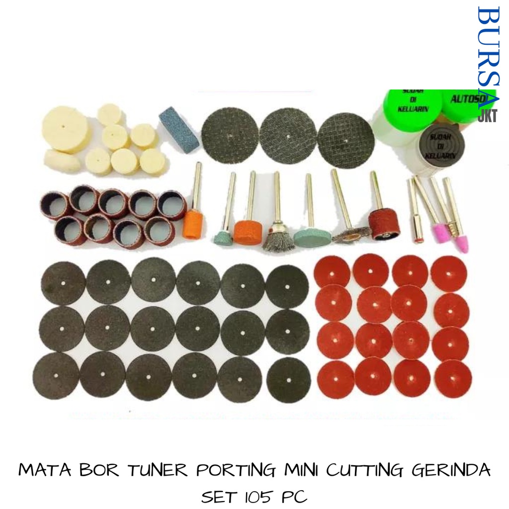 Jual MATA BOR TUNER PORTING GERINDA WHEEL MINI POLES SET ISI 105 PC ...