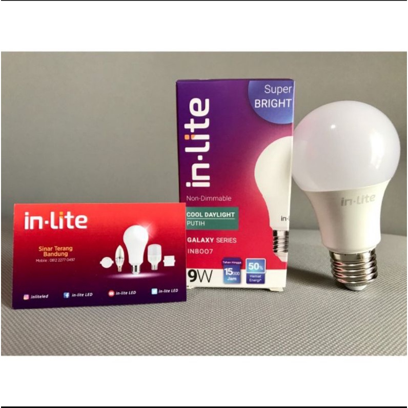Jual LAMPU BULB BOHLAM LED INLITE 9W 9 WATT - INB007 | Shopee Indonesia