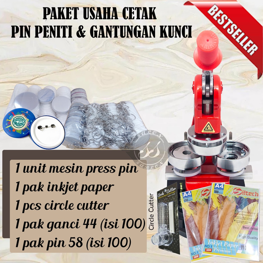 Jual Paket Usaha Mesin Press Pin Red Talent 2 Moulding (44 & 58 ...