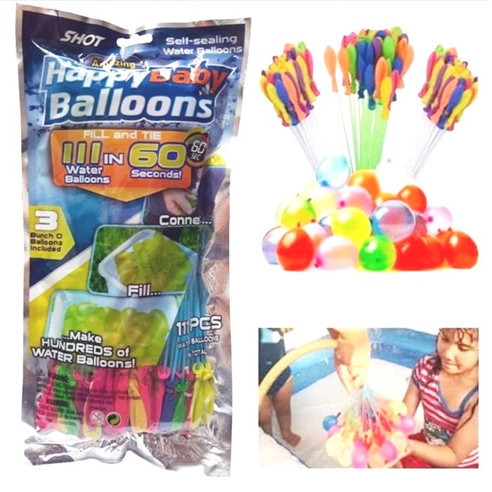 Jual Water Ballon / Balon Air / Magic Bunch Water Ballons ( Isi 111 Pcs ...