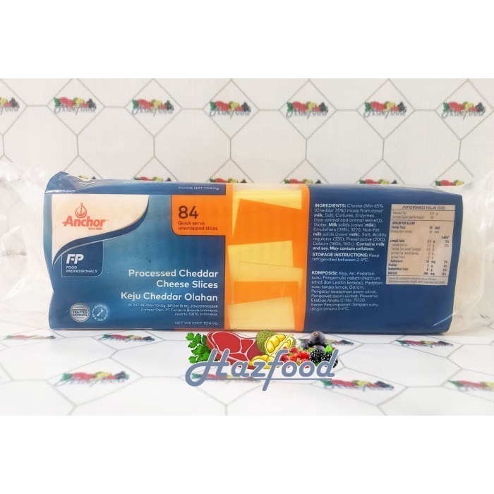 Jual Anchor Slices Coloured I cheese cheddar slice 1040 gram | Shopee ...