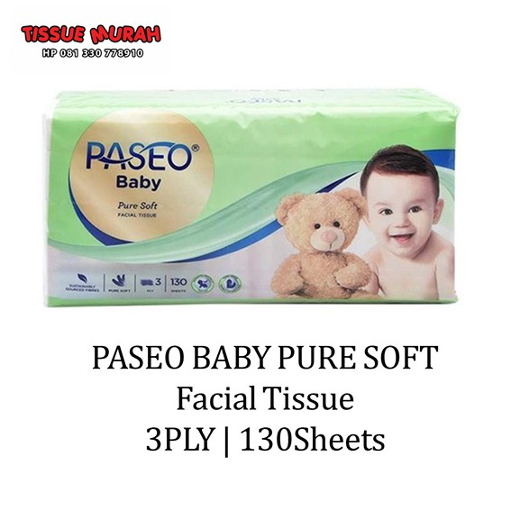 Jual Tissue Paseo Baby Pure Soft Pack 130 lembar | Shopee Indonesia
