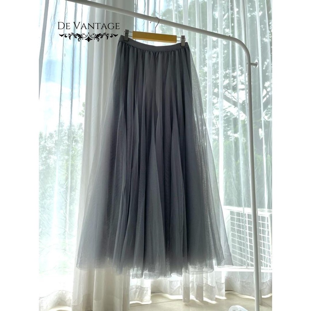Jual Rok Tutu Panjang / Rok Maxi Polos / Plain Tulle Skirt | Shopee ...