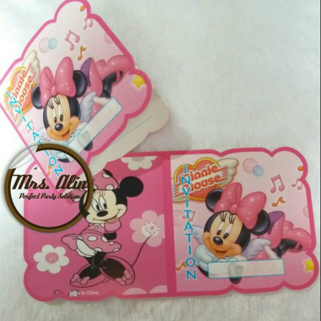 Jual Kartu Undangan Ulang Tahun / Undangan Minnie Mouse / Invitation ...