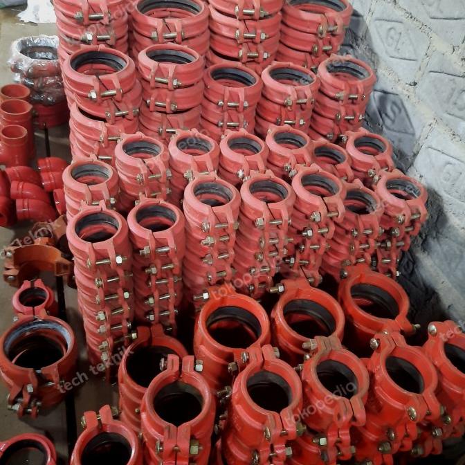 Jual flexible coupling grooved pipe joint.clamp coupling pipa 6 ...