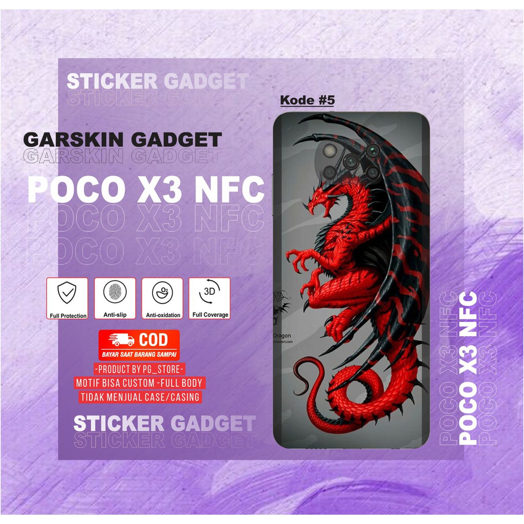 Jual Garskin POCO X3 NFC Sticker Original Motif Anime (Isi 2pcs ...