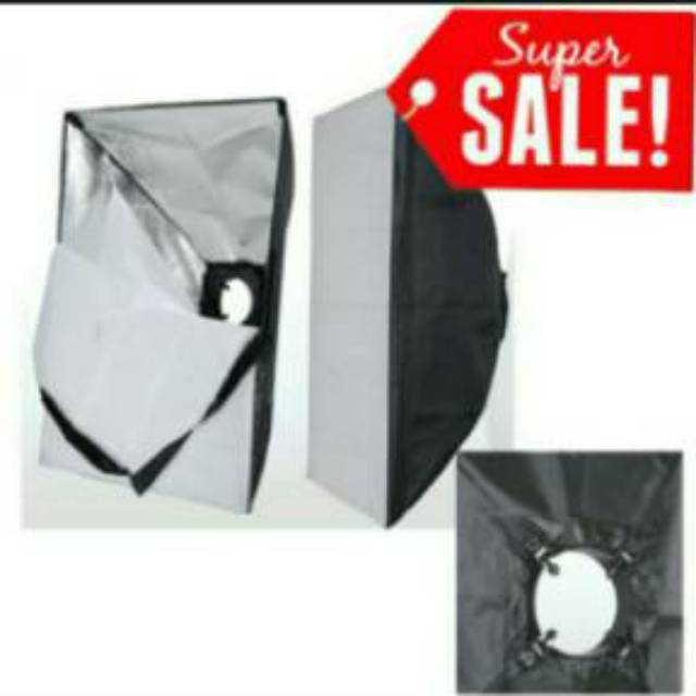 Jual Softbox lampu studio 50x70cm Universal Flash Mount - Black ...
