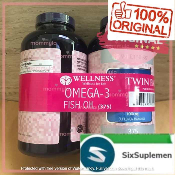 Jual Wellness Omega 3 Fish Oil 1000 Mg 375 + 375 Softgel | Shopee Indonesia