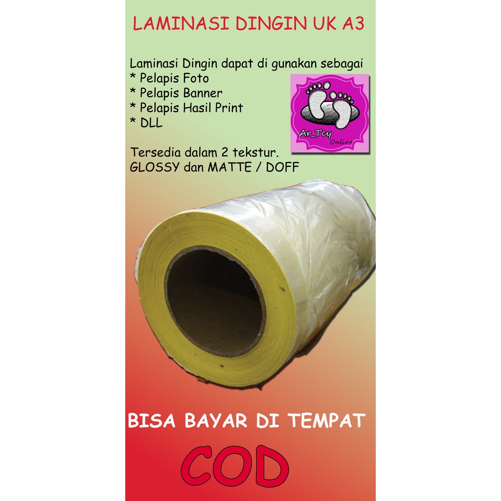 Jual Laminasi Dingin Roll Glossy Doff Matte A3 | Shopee Indonesia