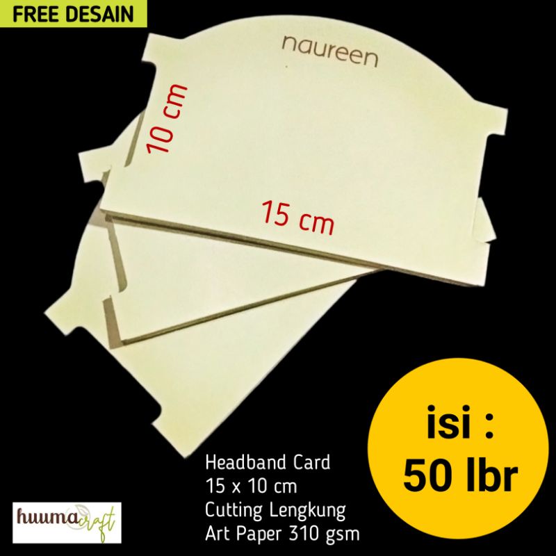 Jual Alas Headband 15x10 cm Printing 310 gsm isi 50 lembar | Shopee ...