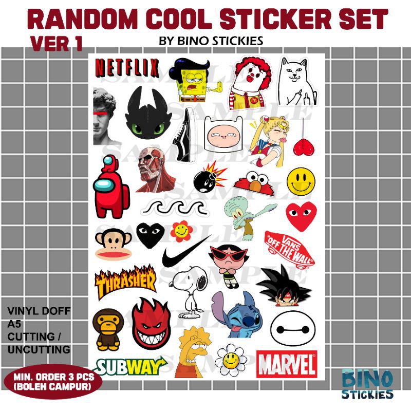 Jual Random Cool Sticker Set / Sticker Tumblr / Sticker Aesthetic ...