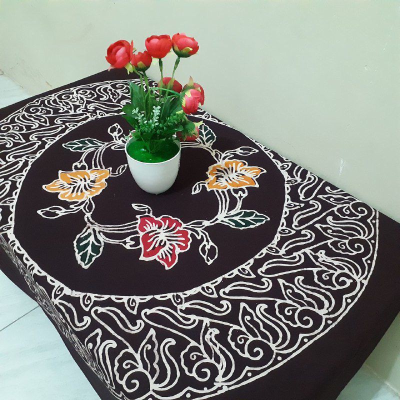 Jual Taplak Meja Kantor Sekolah Motif Bundar Batik Cap Pekalongan Asli ...