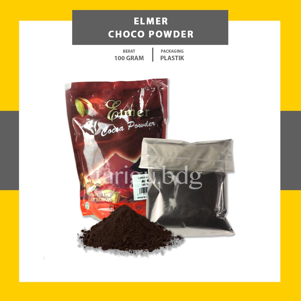 Jual COKELAT BUBUK ELMER COCOA POWDER AF BLACK 100GR - PURE COCOA ...