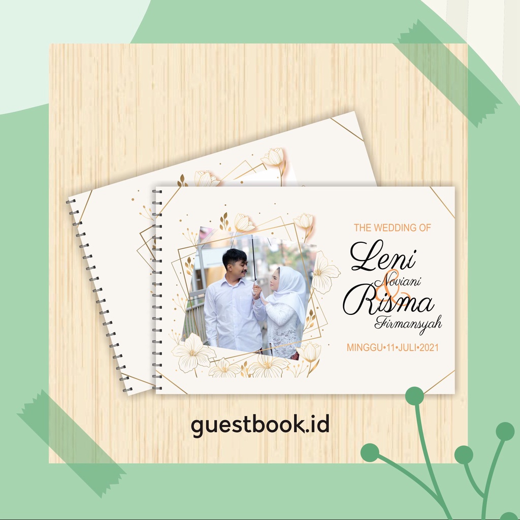 Jual Custom Buku Tamu Pernikahan / Guest Book / Softcover / Custom Foto ...