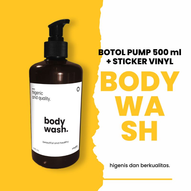 Jual BOTOL SABUN REFILL PUMP SPRAY MININALIS 500 ML AMBER / TEMPAT ...