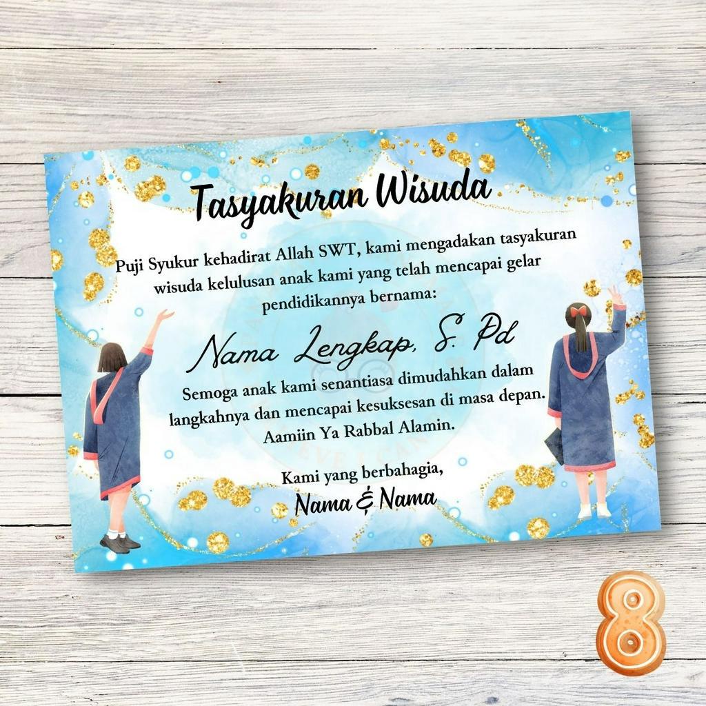 Jual Kartu Ucapan Wisuda / Kelulusan & Stiker Ucapan Tasyakuran Wisuda ...