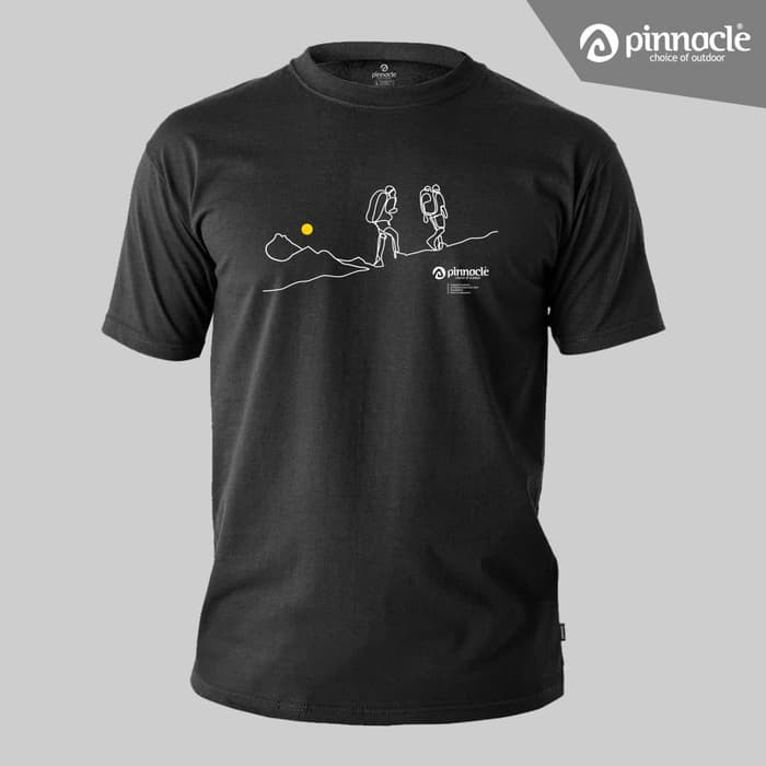 Jual Pinnacle Pro Official T-Shirt Trekking Outline - Black | Shopee ...