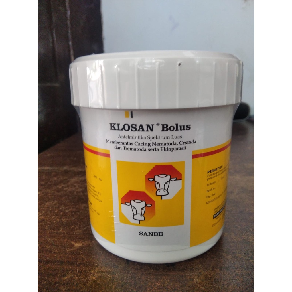 Jual KLOSAN Sanbe 42 Bolus - obat cacing dan kutu/ gudik sapi | Shopee ...