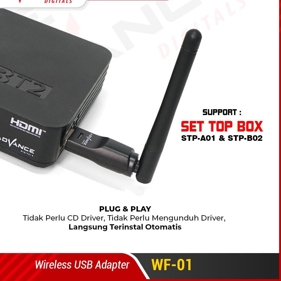 Jual Advance USB Dongle Wifi Wireless Adapter Receiver WF-01 Komputer PC Laptop Set Top Box ...