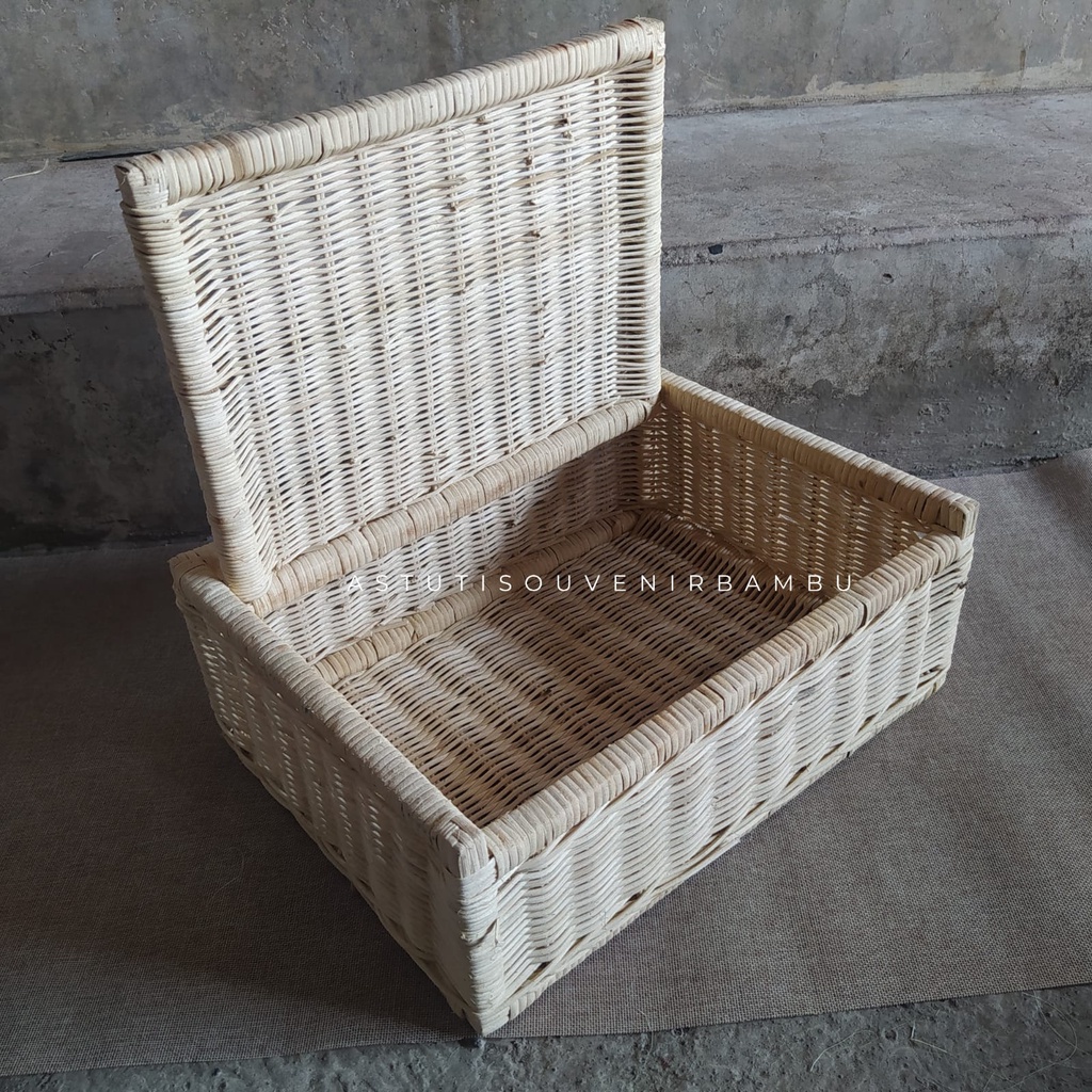 Jual (KR04) BOX ROTAN BESAR PREMIUM premium anyaman rotan box kue ...