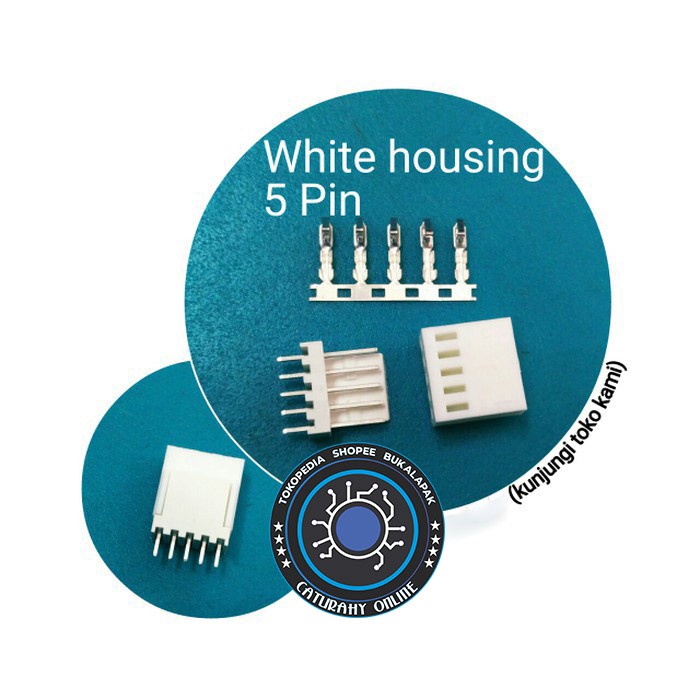 Jual Konektor white housing 5 Pin socket soket connector 5pin | Shopee ...