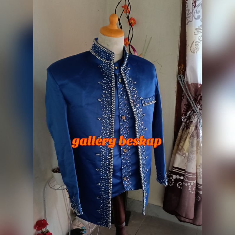 Jual Jas beskap pengantin/ basofi pengantin sunda / beskap ungu taro ...