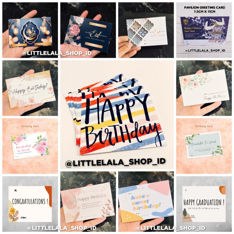 Jual Kartu ucapan Birthday/ultah/2025/ulang tahun/christmas card/kartu ...