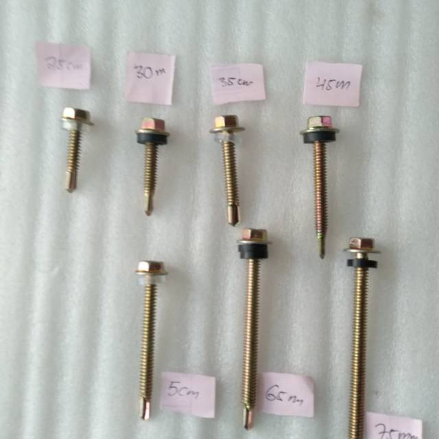 Jual Baut roofing 25mm 30mm 45mm . Baut spandek 5cm . Baut ruving karet ...