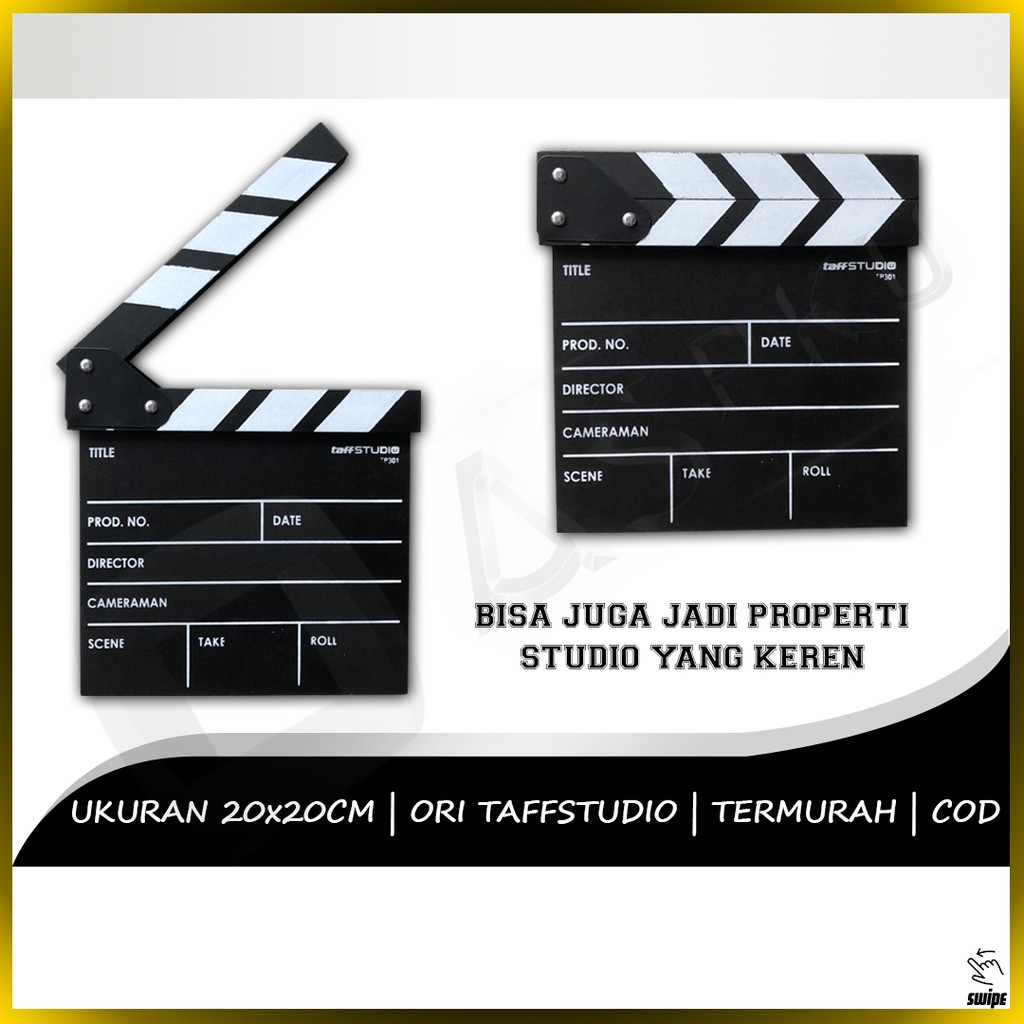 Jual Clapper Board - Wooden Movie Film Maker Wooper Papan Studio ...