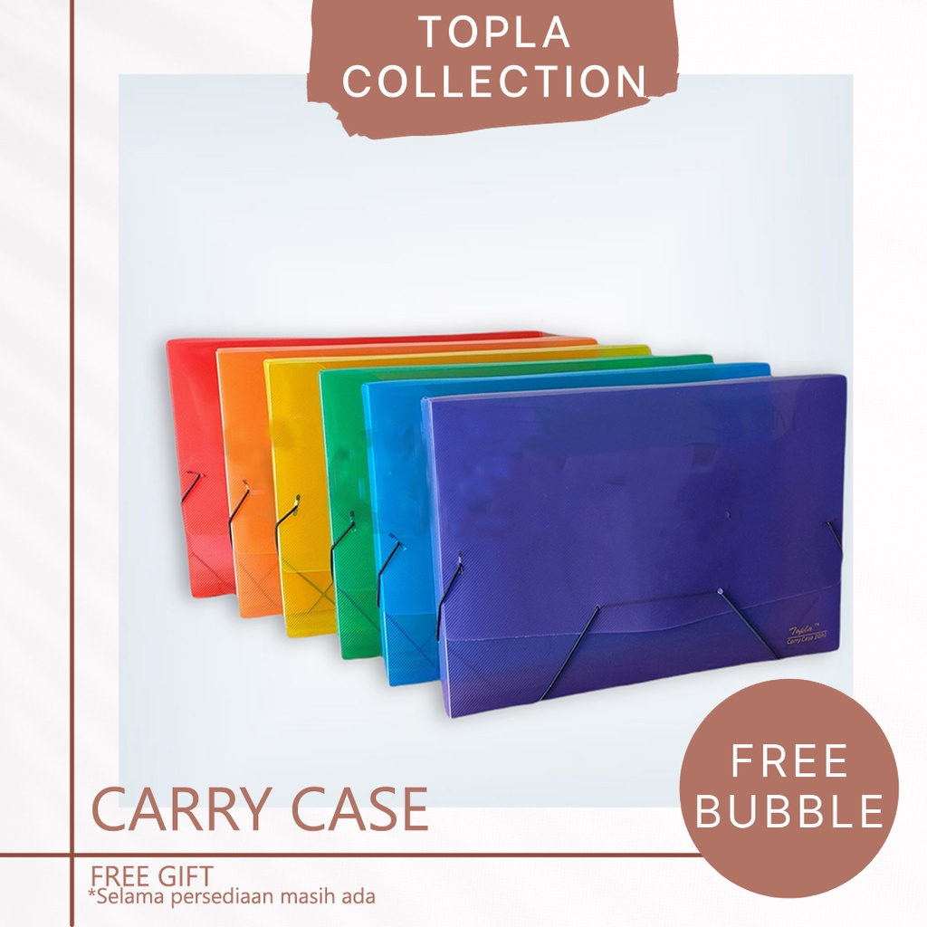 Jual TOPLA Carry Case Map Tebal Tali Plastic Folder Kertas Plastik ...