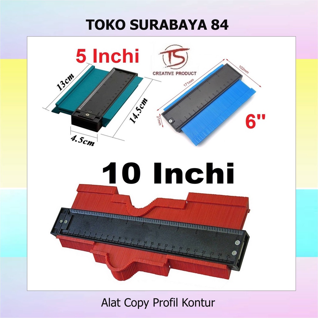 Jual Alat Copy Profile Kontur Contour Gauge Contur Profil Measuring ...