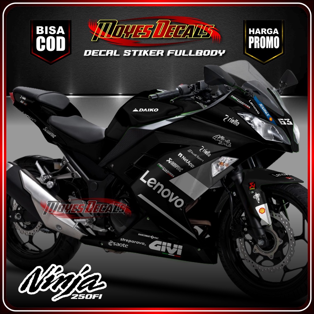 Jual Decal Ninja 250 FI // Decal Kawasaki Ninja RR 250 FI Fullbody ...