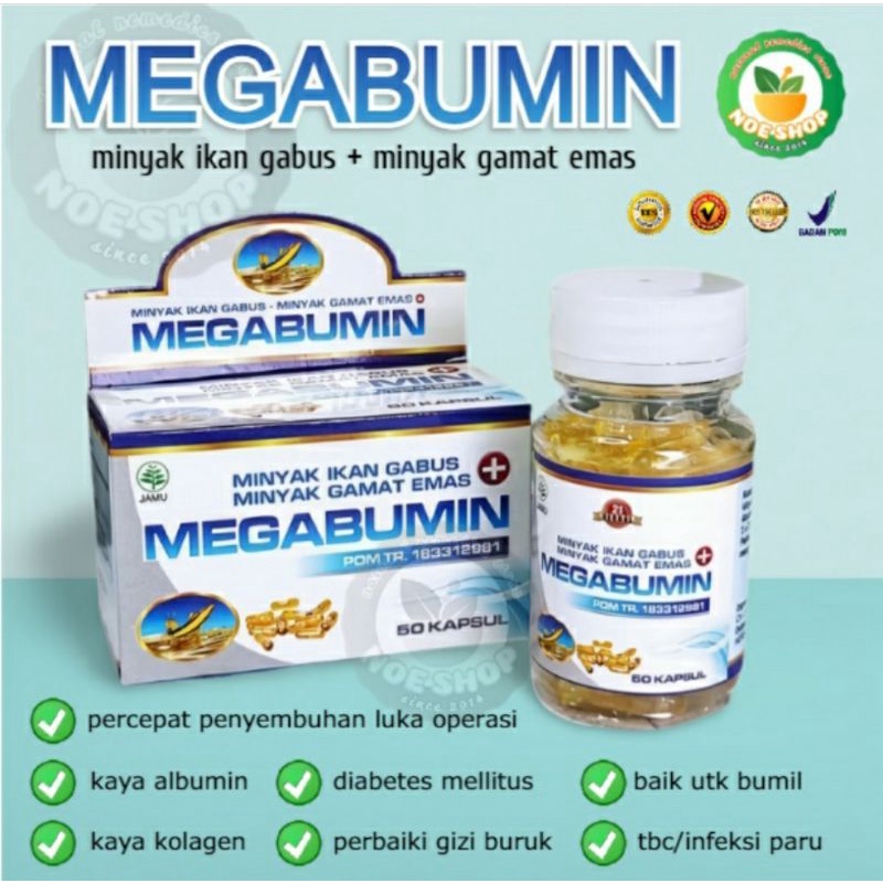 Jual Megabumin Kapsul Minyak Ikan Gabus Kutuk (Albumin )dan Gamat Emas ...