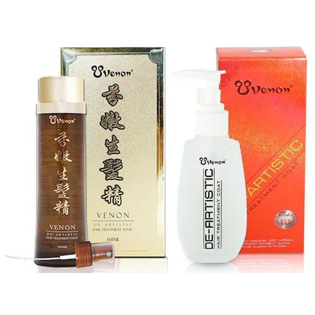 Jual Paket Vitamin Rambut Venon Hair Tonic & Venon Coat Merah | Shopee ...