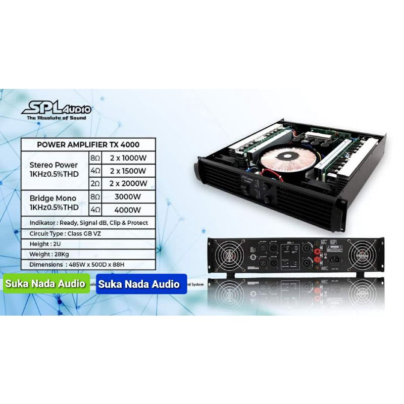 Jual SPL Audio Power Amplifier TX 4000 | Shopee Indonesia