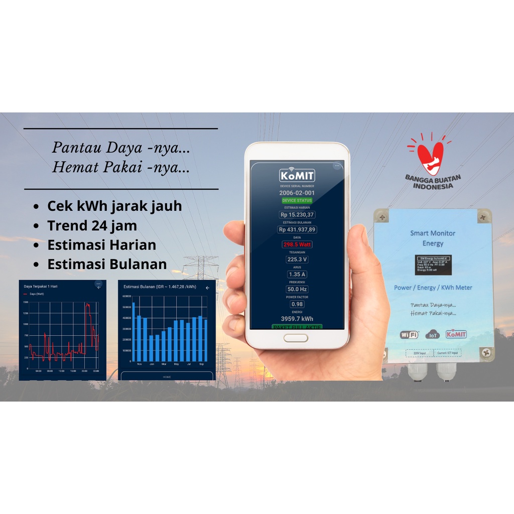 Jual SME V3 1PSC - IoT Wifi Power Meter Energy Meter kWh Meter Energy ...